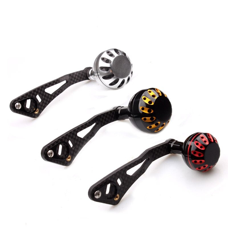 Carbon Fiber Single Rocker Handles With Aluminum Knob-Layfishing